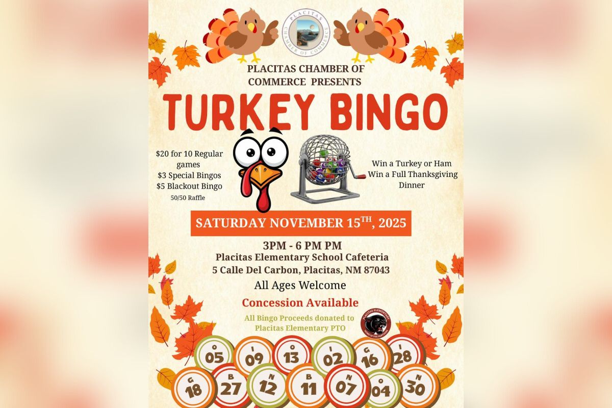 Placitas Chamber to host Turkey Bingo fundraiser for elementary school ...